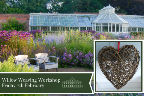 Scampston Hall - Willow Weaving workshop - Large willow heart - Malton, North Yorkshire